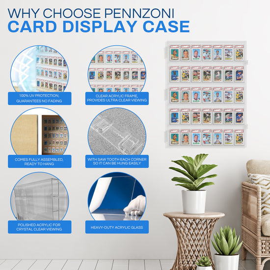 35 Graded Card Wall Display - Secure & Stylish – pennzonidisplay