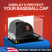 Deluxe Baseball Cap Display - Crystal Clear Acrylic – pennzonidisplay