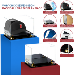 Deluxe Baseball Cap Display - Crystal Clear Acrylic – pennzonidisplay