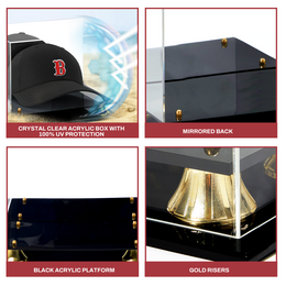Deluxe Baseball Cap Display - Crystal Clear Acrylic – pennzonidisplay