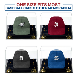 Deluxe Baseball Cap Display - Crystal Clear Acrylic – pennzonidisplay